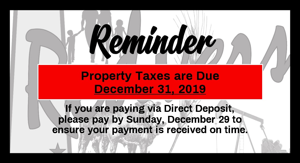 Tax Reminder - Redvers, Saskatchewan