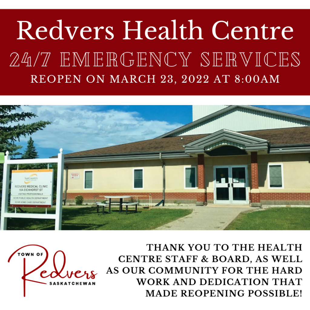 24 Hour Emergency Services Are Back Redvers Saskatchewan